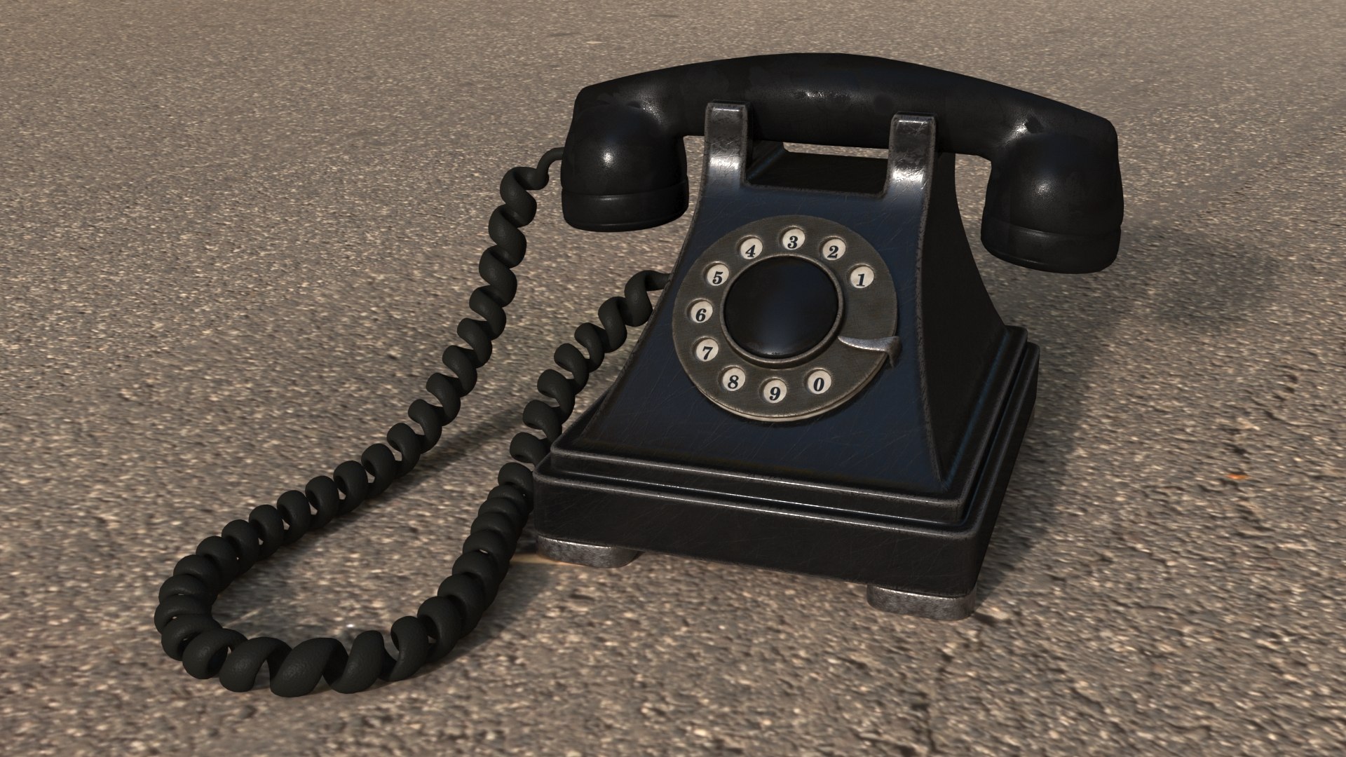 Old rotary phone materials 3D - TurboSquid 1377444
