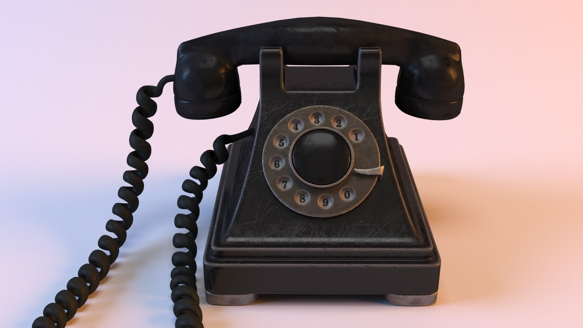 Old rotary phone materials 3D - TurboSquid 1377444