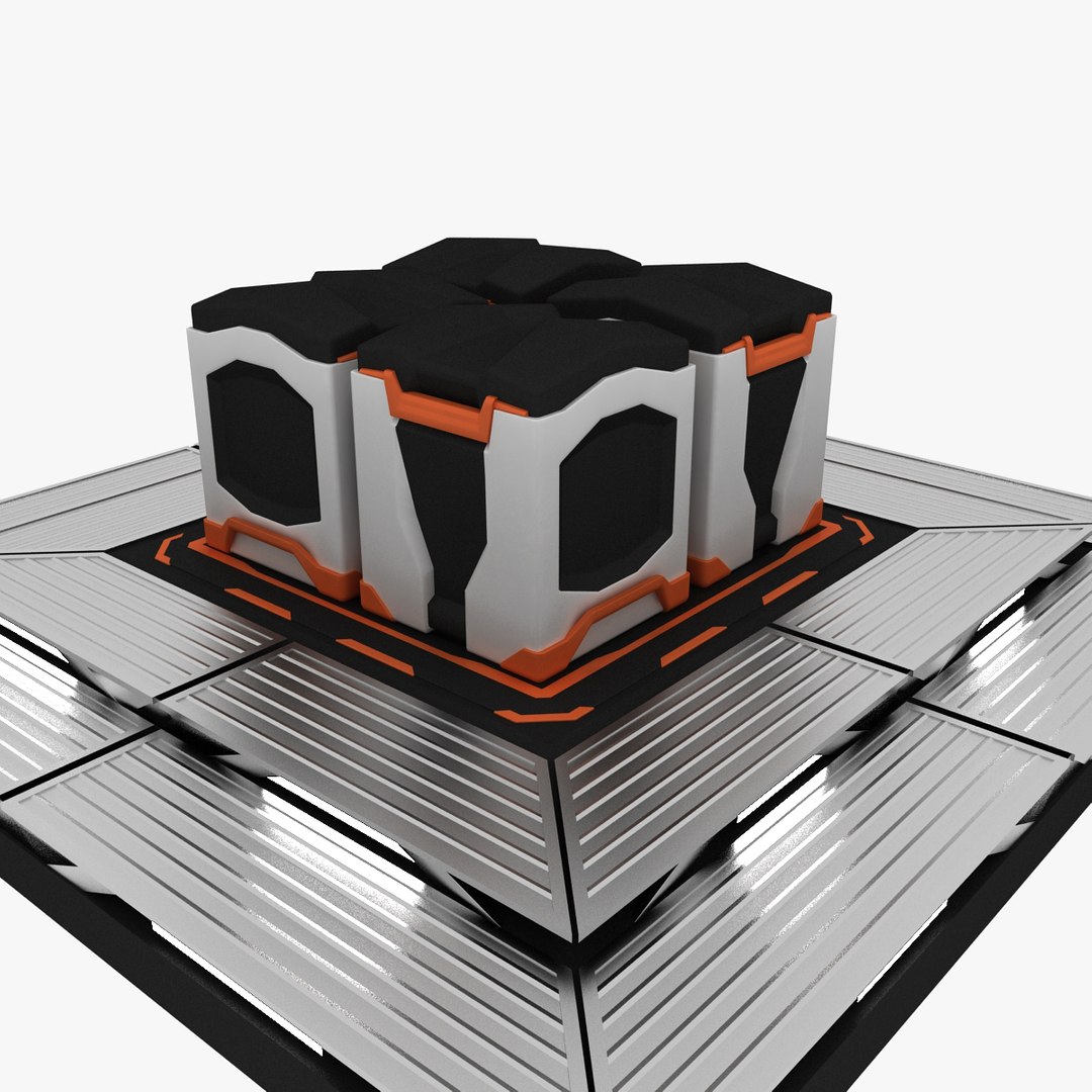 Futuristic Containers 3d Model