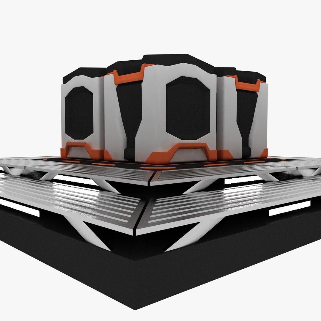 Futuristic Containers 3d Model