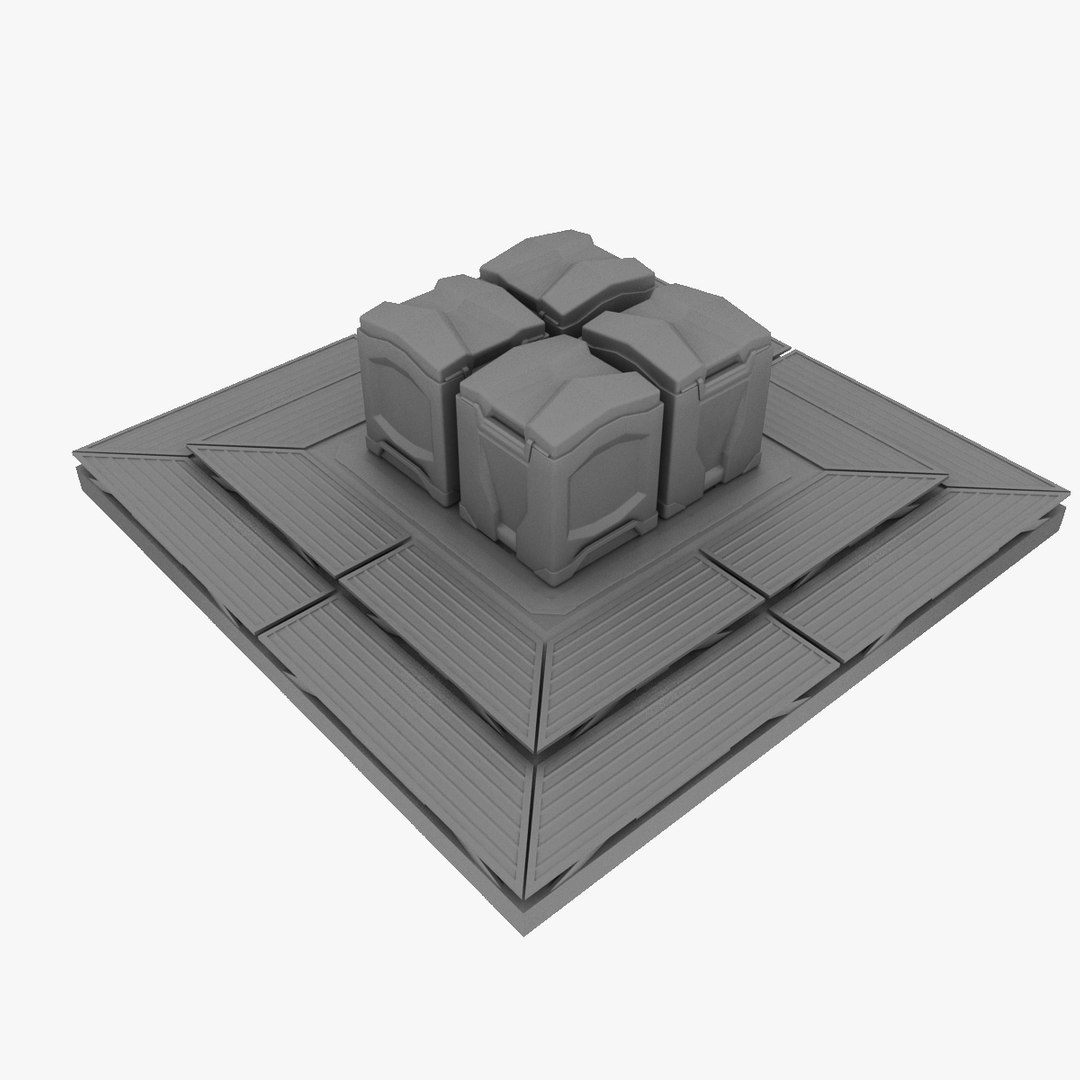 Futuristic Containers 3d Model