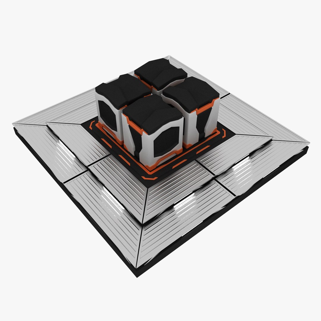 Futuristic Containers 3d Model