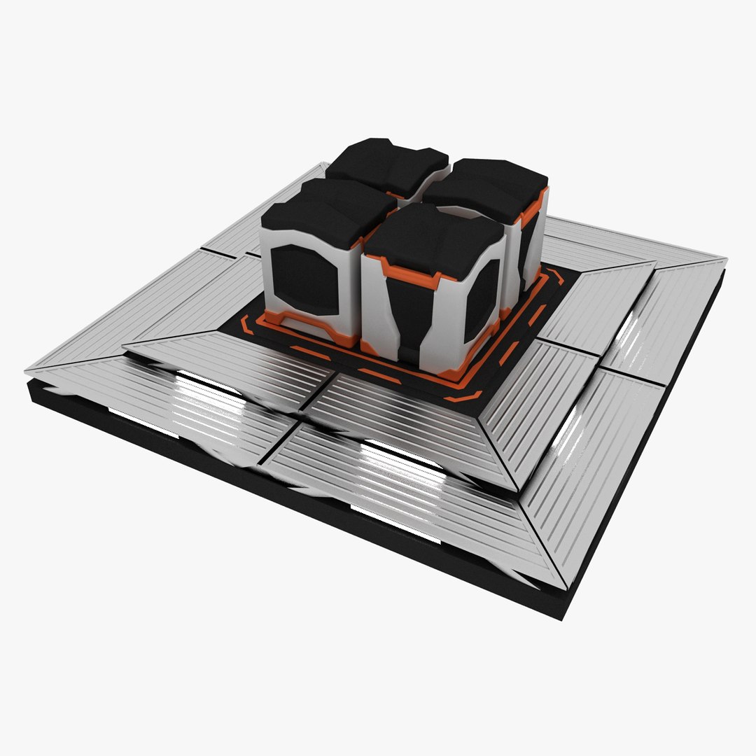 Futuristic Containers 3d Model