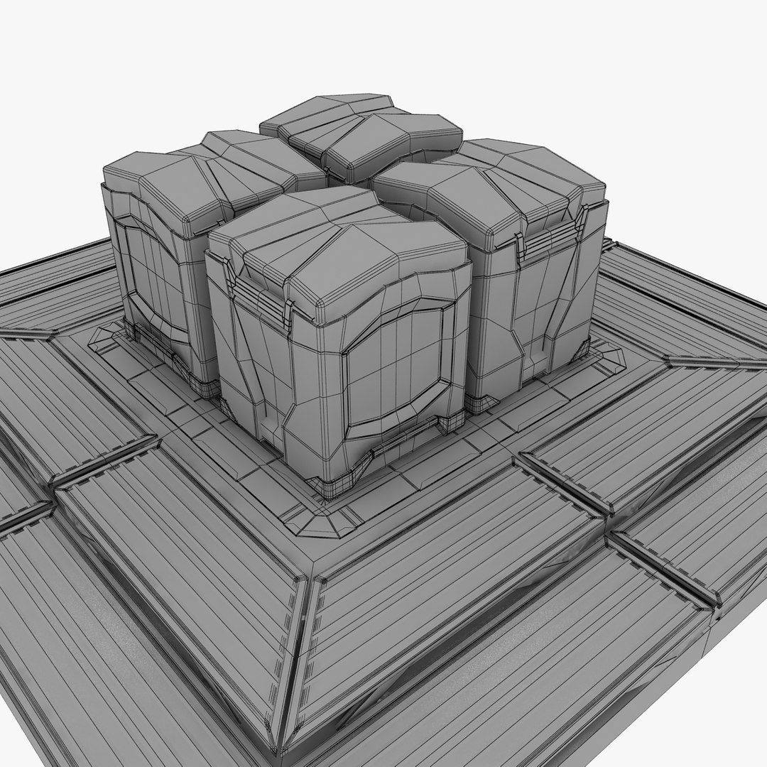 Futuristic Containers 3d Model