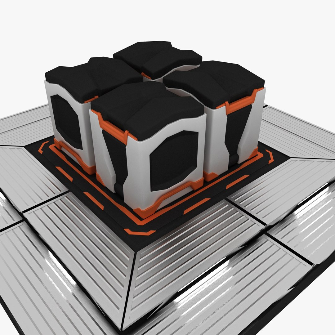 Futuristic Containers 3d Model