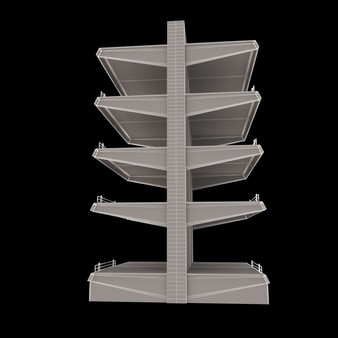 3d Model Supermarket Double Shelf Module