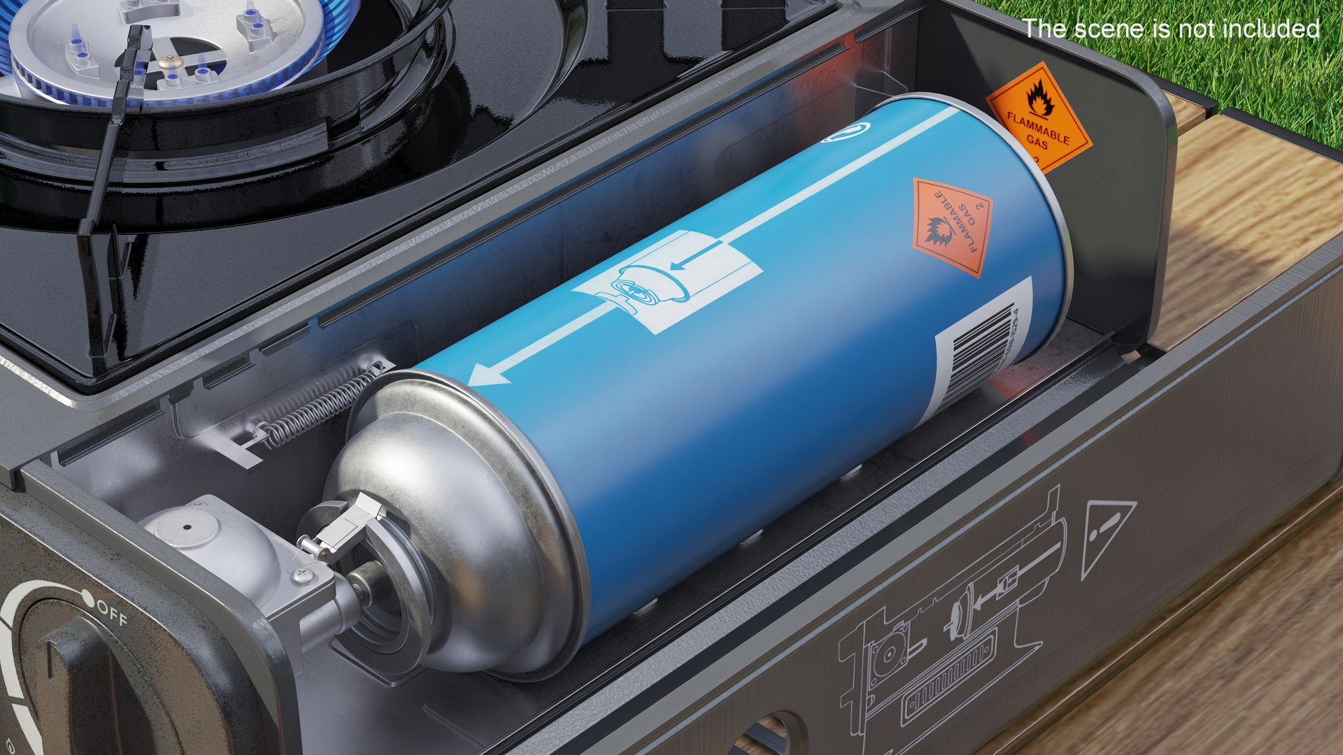 3D Model Universal Butane Refill Cylinder CP 250 - TurboSquid 2392299