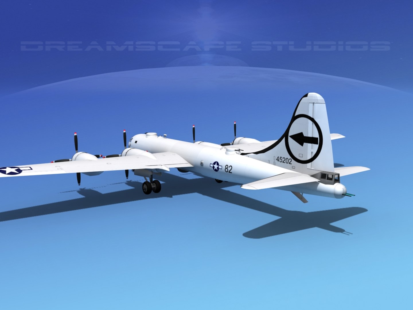 superfortress b-29 bomber 3d max
