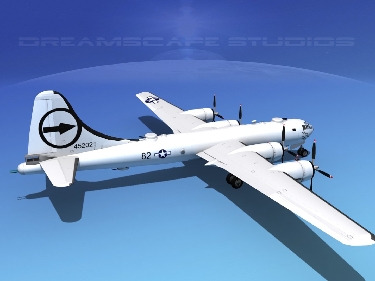 superfortress b-29 bomber 3d max