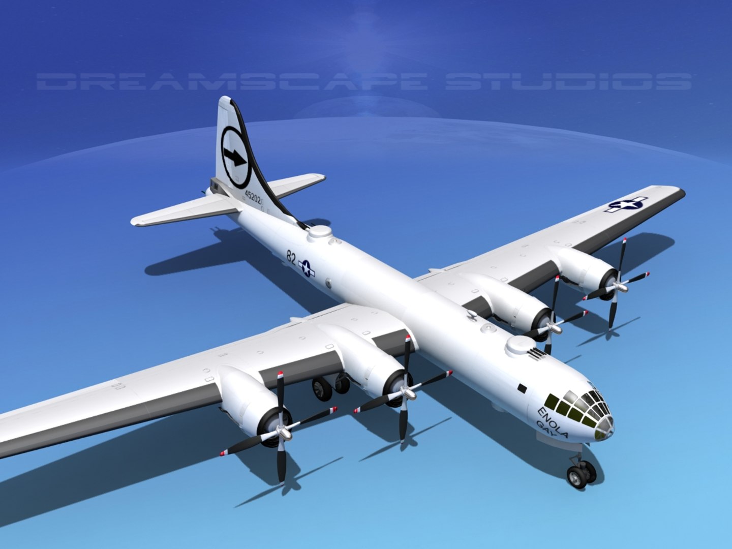 superfortress b-29 bomber 3d max