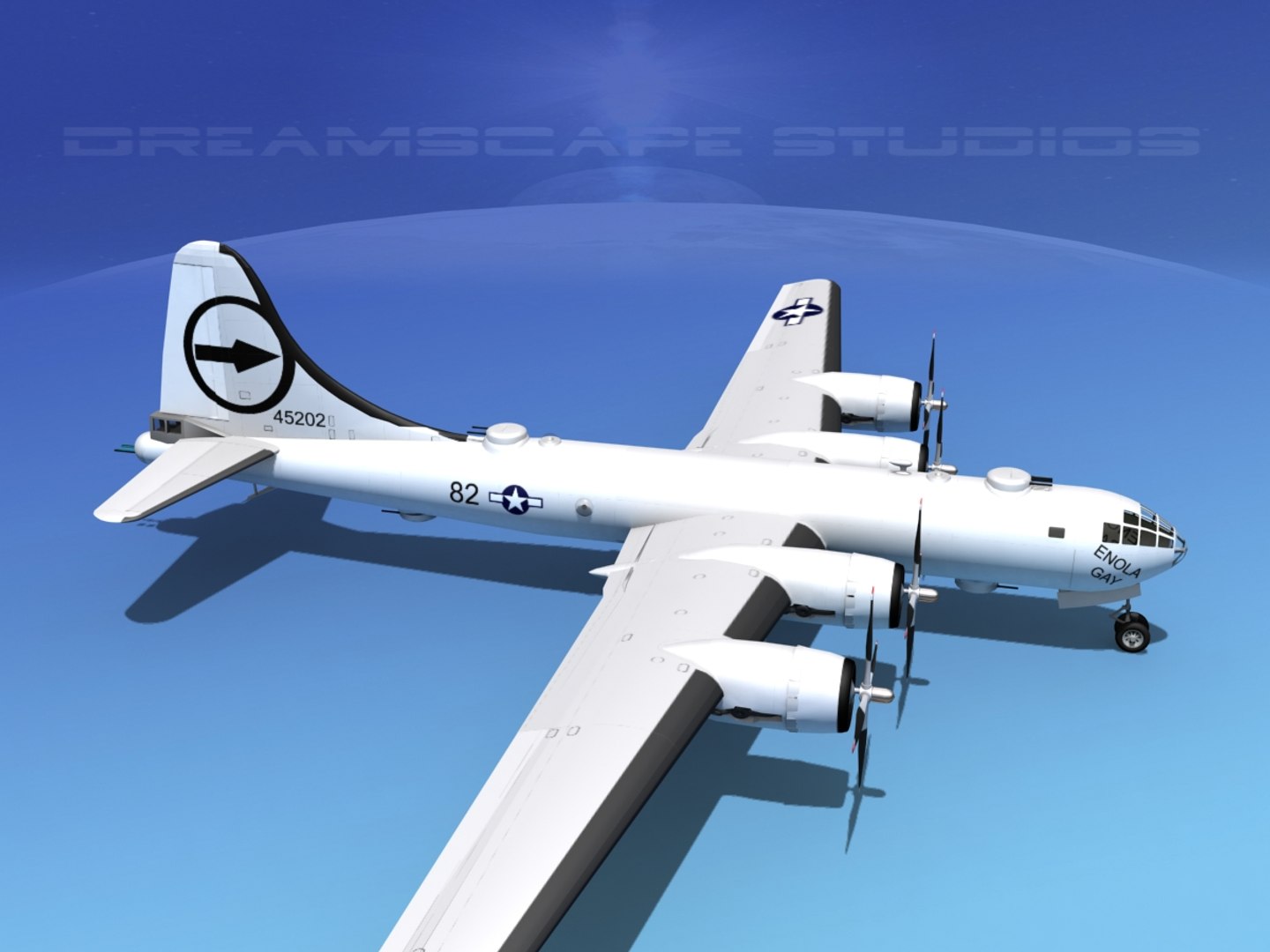 superfortress b-29 bomber 3d max