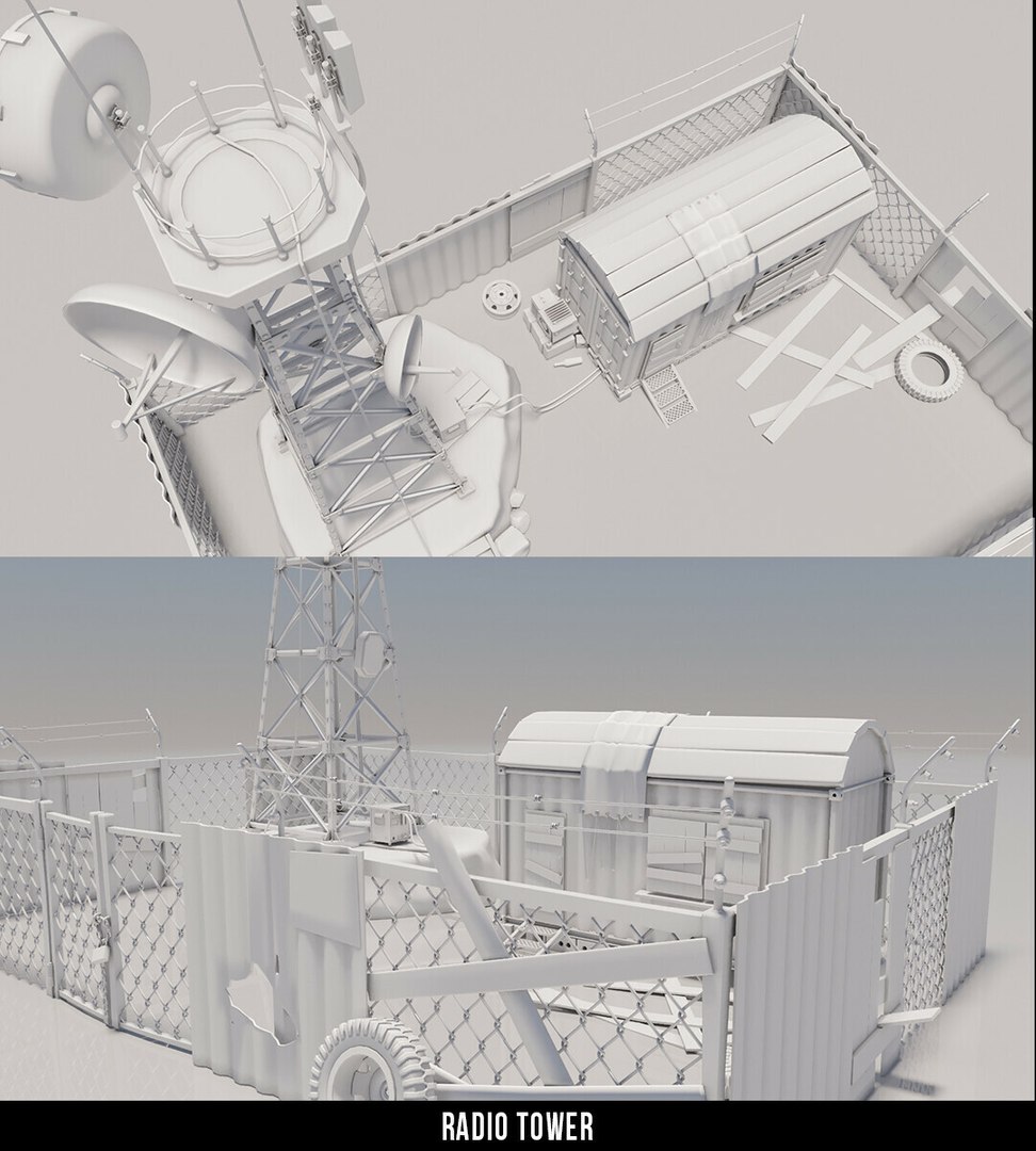 Post Apocalyptic KITBASH Set 3D Model - TurboSquid 1988559