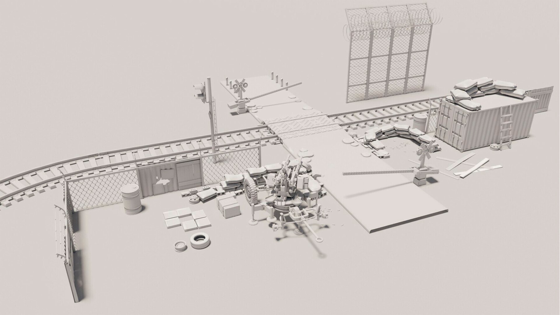 Post Apocalyptic KITBASH Set 3D Model - TurboSquid 1988559