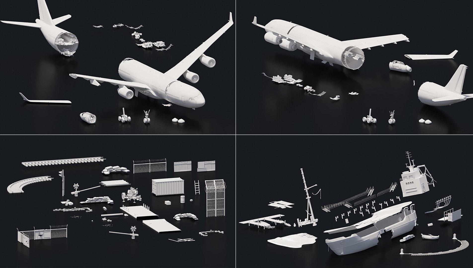 Post Apocalyptic KITBASH Set 3D Model - TurboSquid 1988559