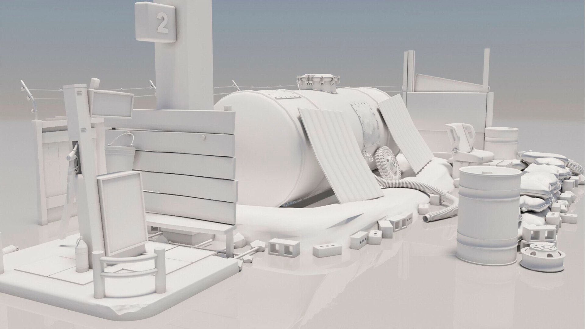 Post Apocalyptic KITBASH Set 3D Model - TurboSquid 1988559