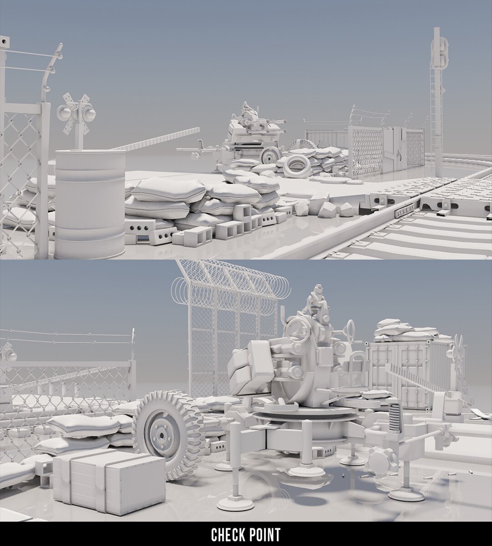 Post Apocalyptic KITBASH Set 3D Model - TurboSquid 1988559