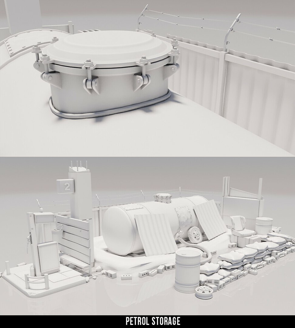 Post Apocalyptic KITBASH Set 3D Model - TurboSquid 1988559