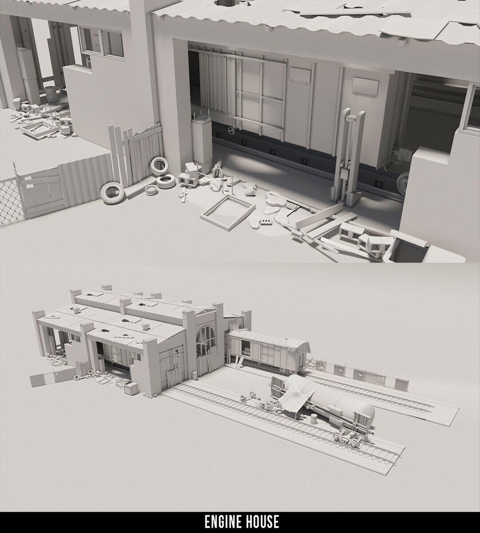 Post Apocalyptic KITBASH Set 3D Model - TurboSquid 1988559