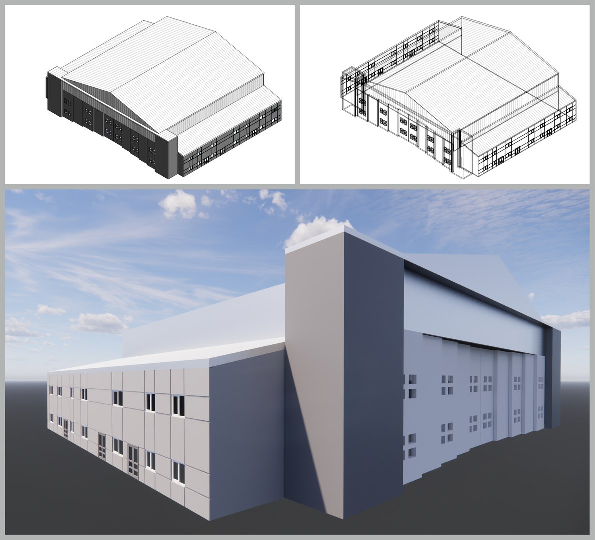 Hangar 3D Model - TurboSquid 1935382