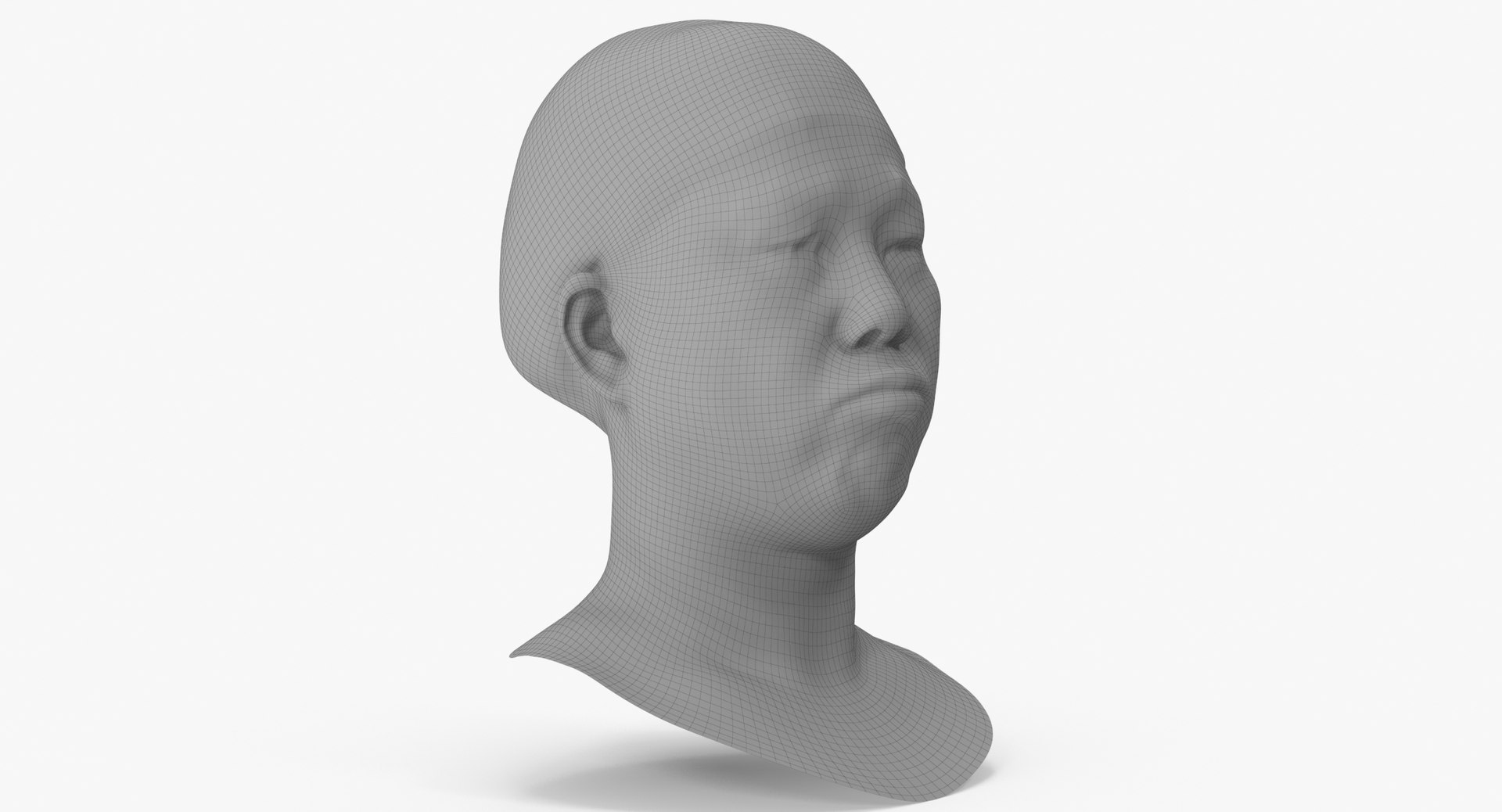 Mei Human Head Chin Raiser AU17 Clean Scan 3D model - TurboSquid 1746942
