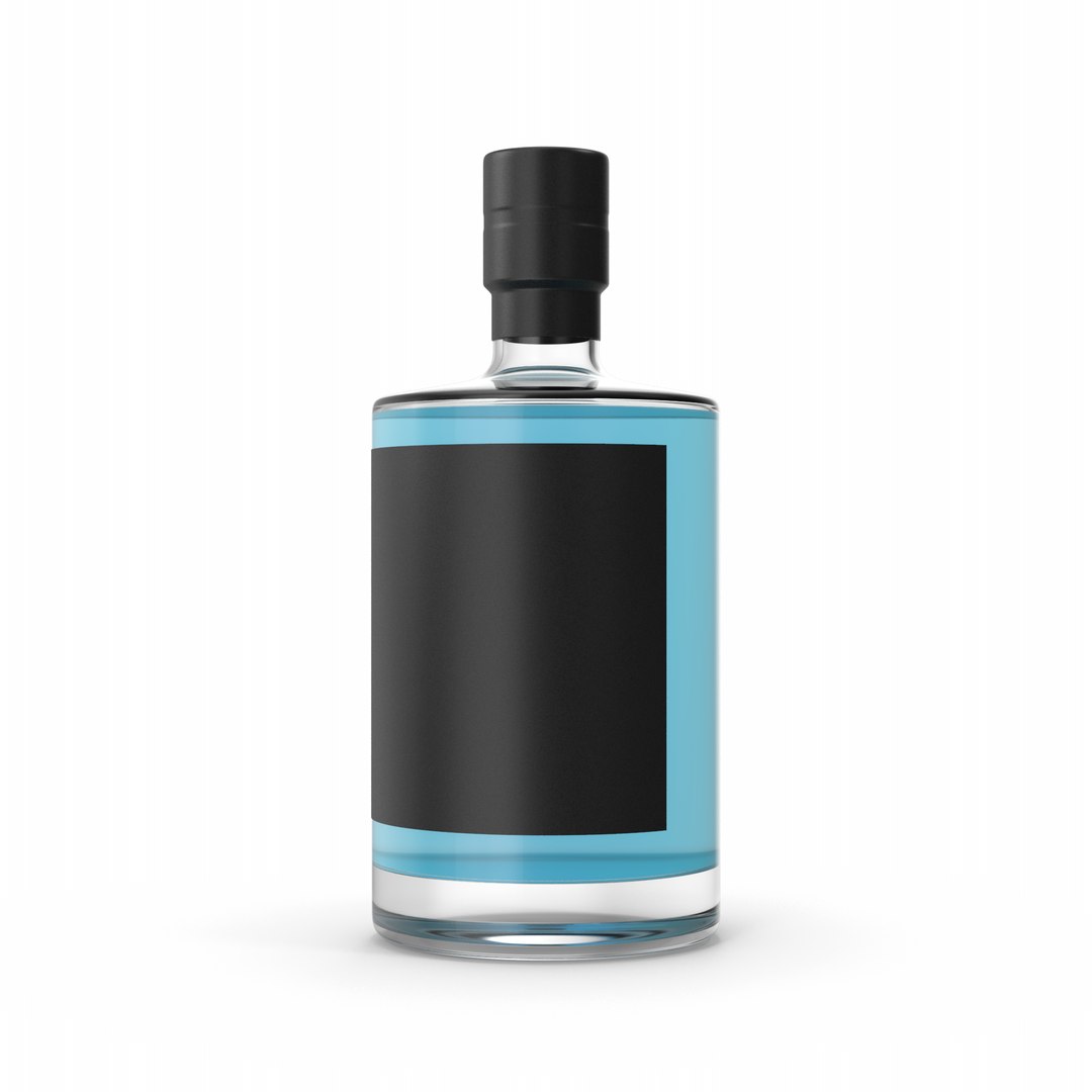 Gin Glass Bottle 3D Model - TurboSquid 2153889