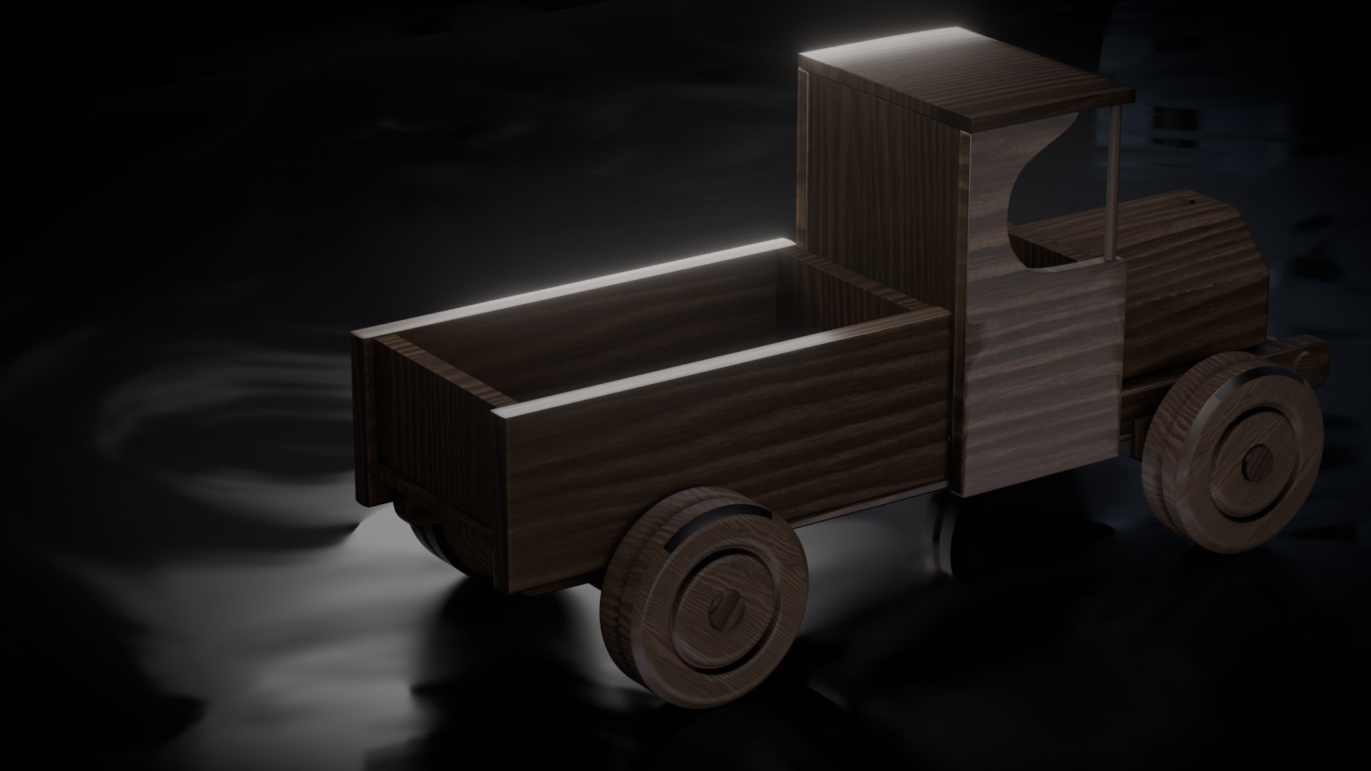 3D Wooden Toy Car Textured UV Mapped Game Render Ready 3D Model ...