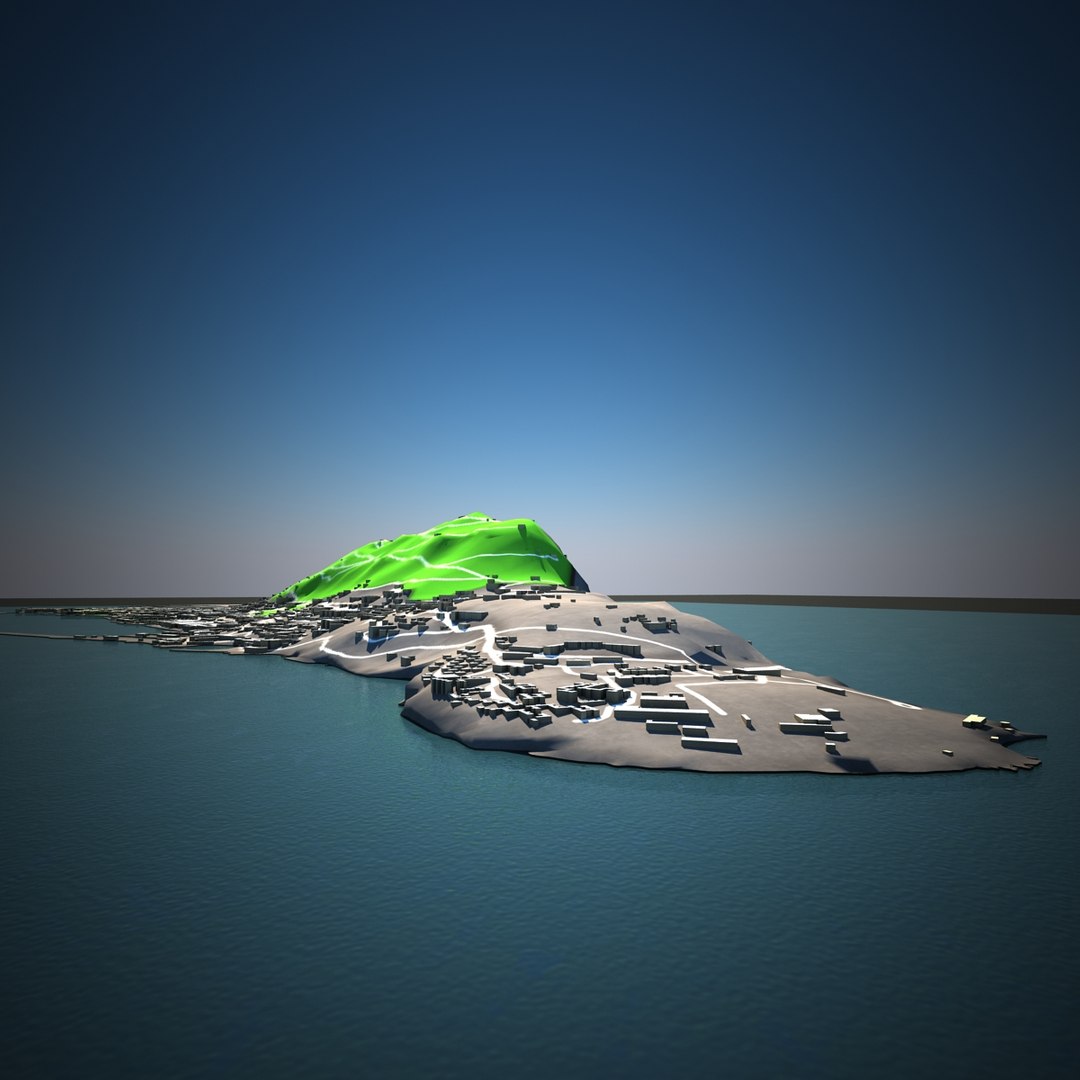 3D Gibraltar Lowres Skyline Model - TurboSquid 1298805