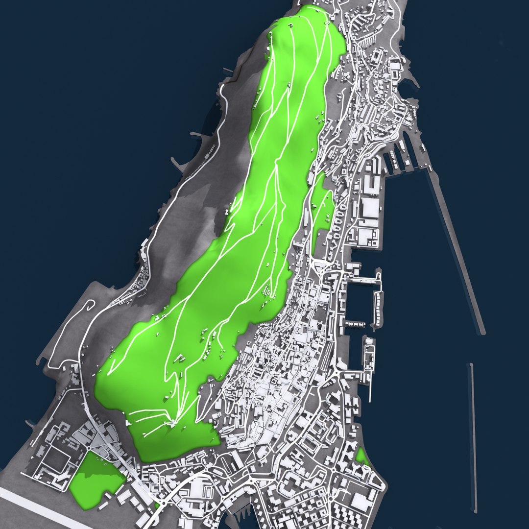 3D Gibraltar Lowres Skyline Model - TurboSquid 1298805