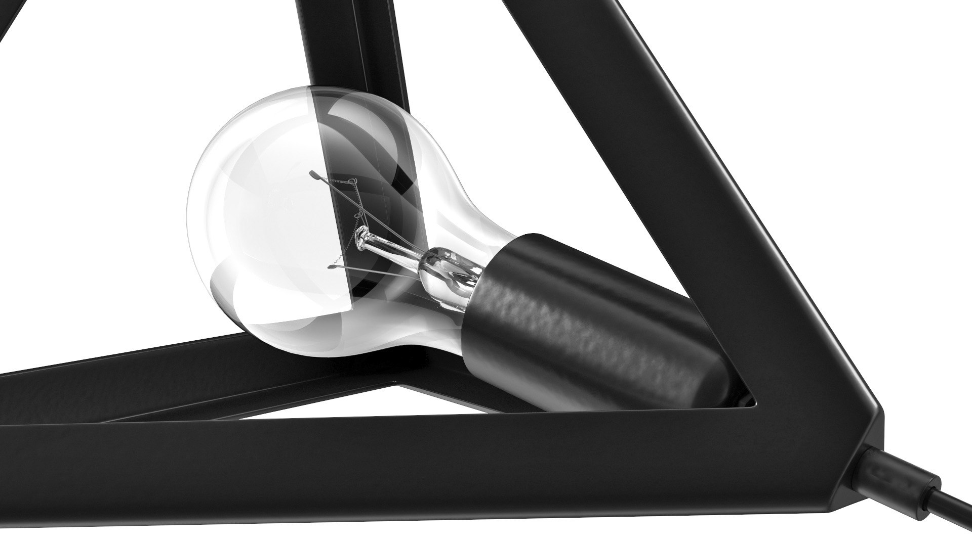 3D Modern Pendant Light Pyramid Shape Black - TurboSquid 2020846