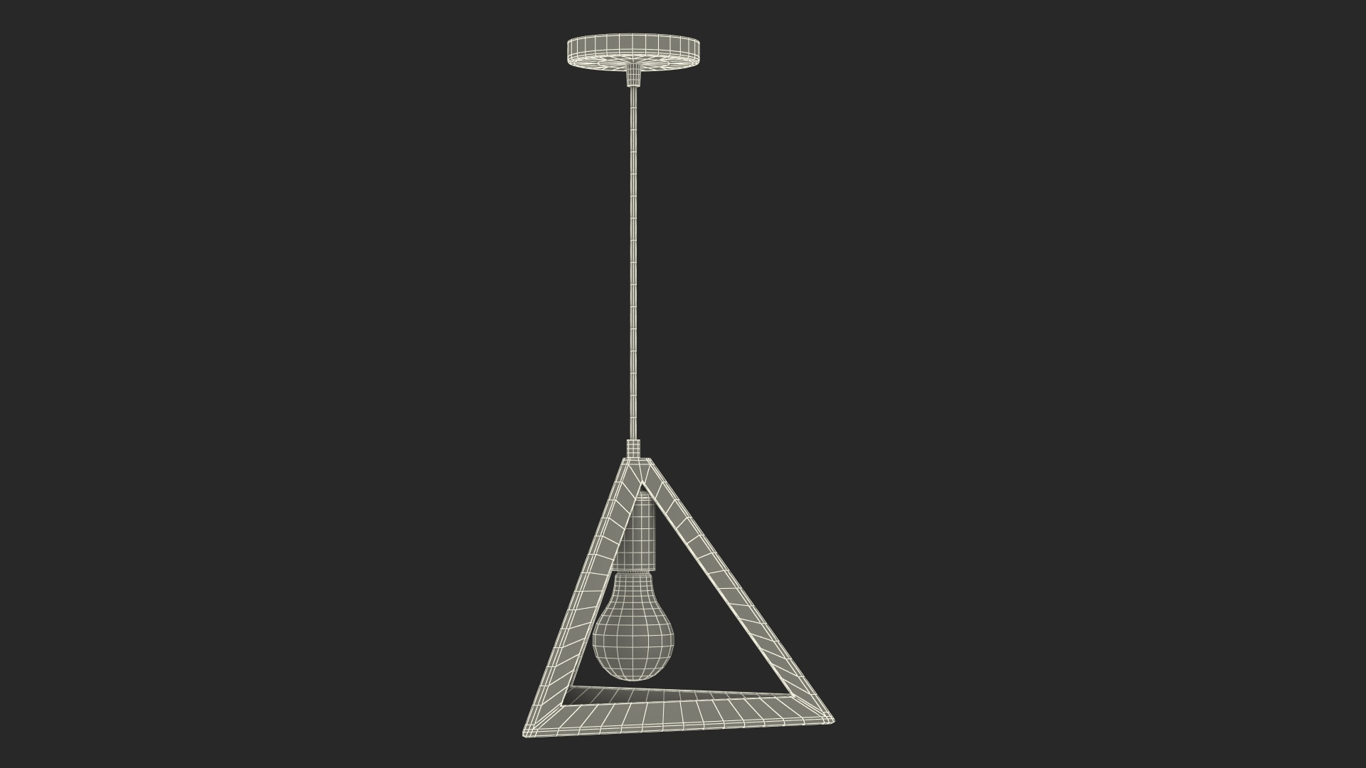 3D Modern Pendant Light Pyramid Shape Black - TurboSquid 2020846