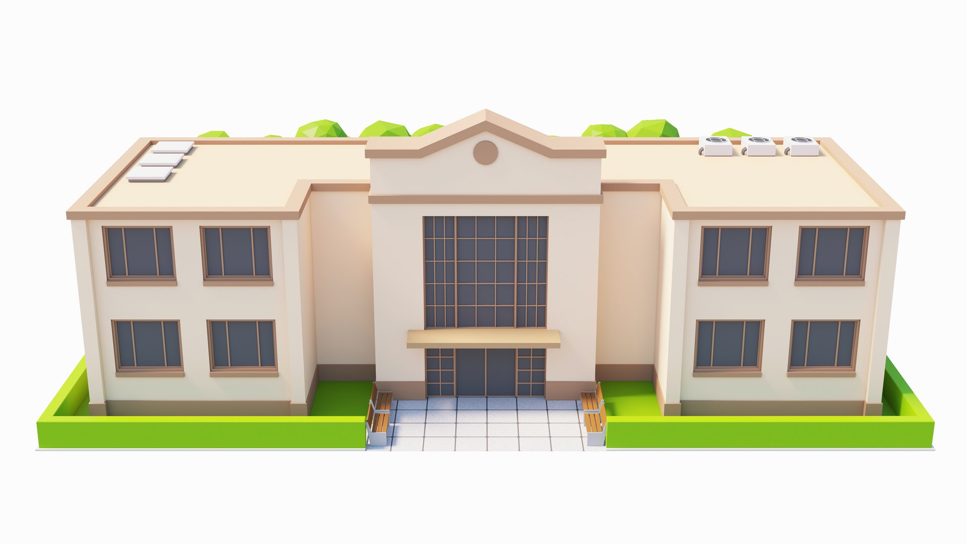 3D model Cartoon School - TurboSquid 1872574