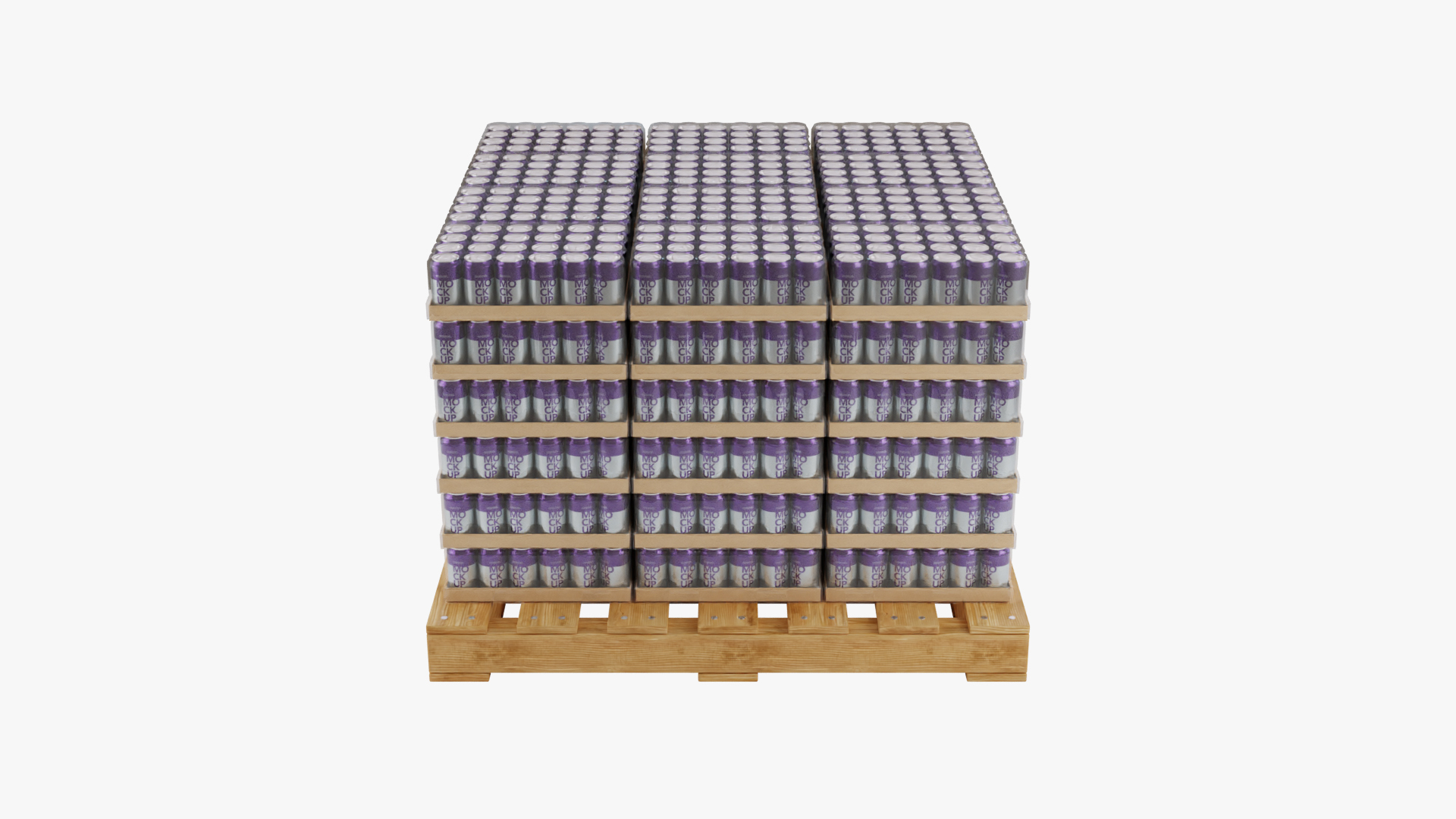 3D Wooden Pallet With Grape Soda Cans Model - TurboSquid 2099096