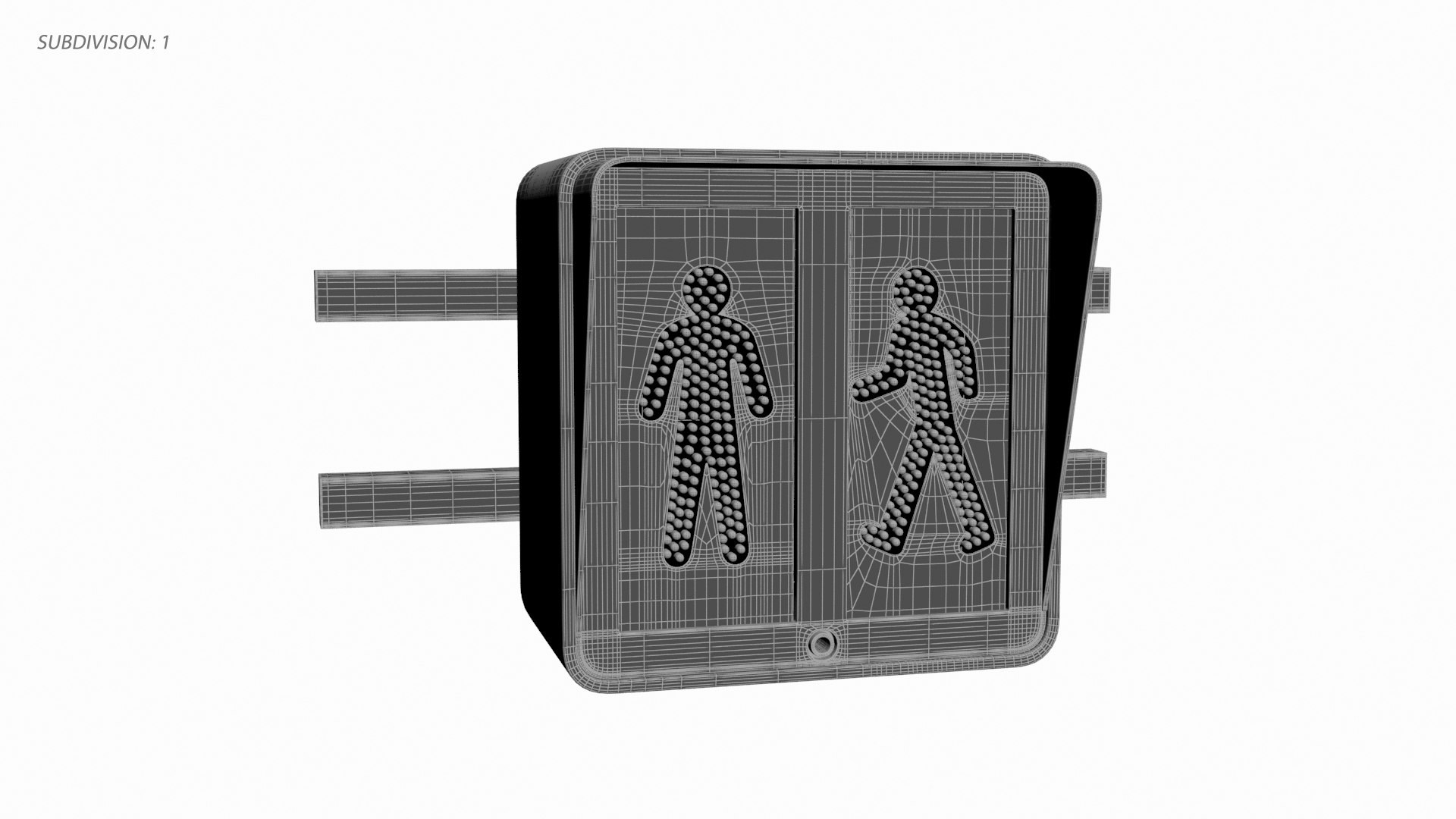 3D European Traffic Light Walk Stop - TurboSquid 1752568