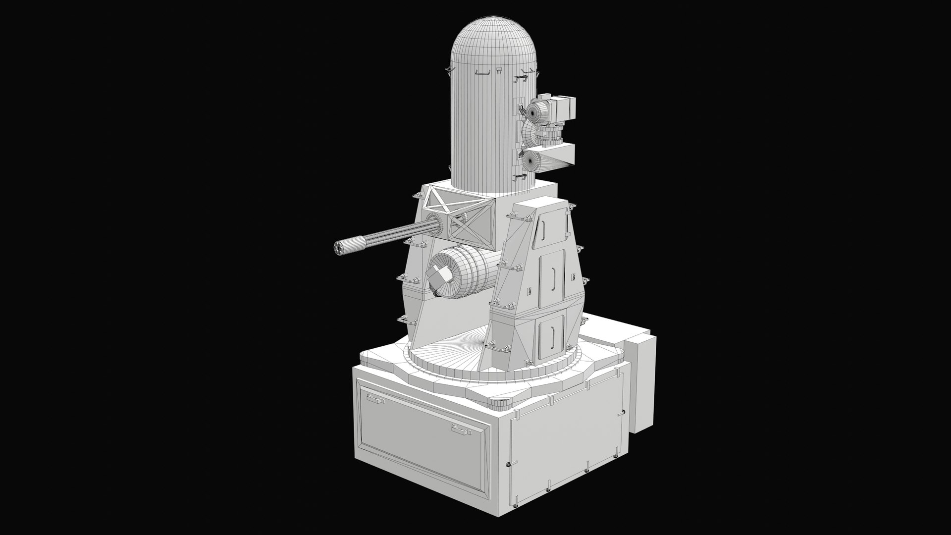 Phalanx CIWS Naval Gun 3D Model - TurboSquid 2287972