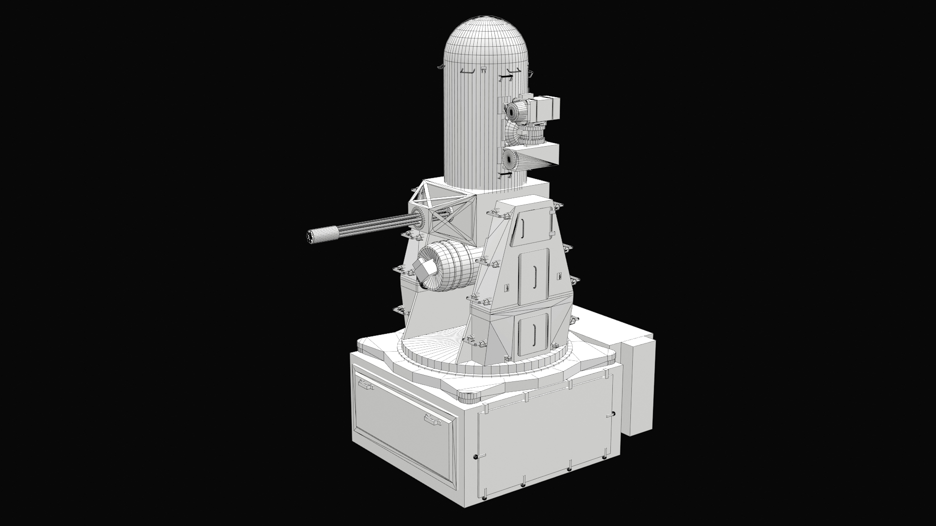 Phalanx CIWS Naval Gun 3D Model - TurboSquid 2287972