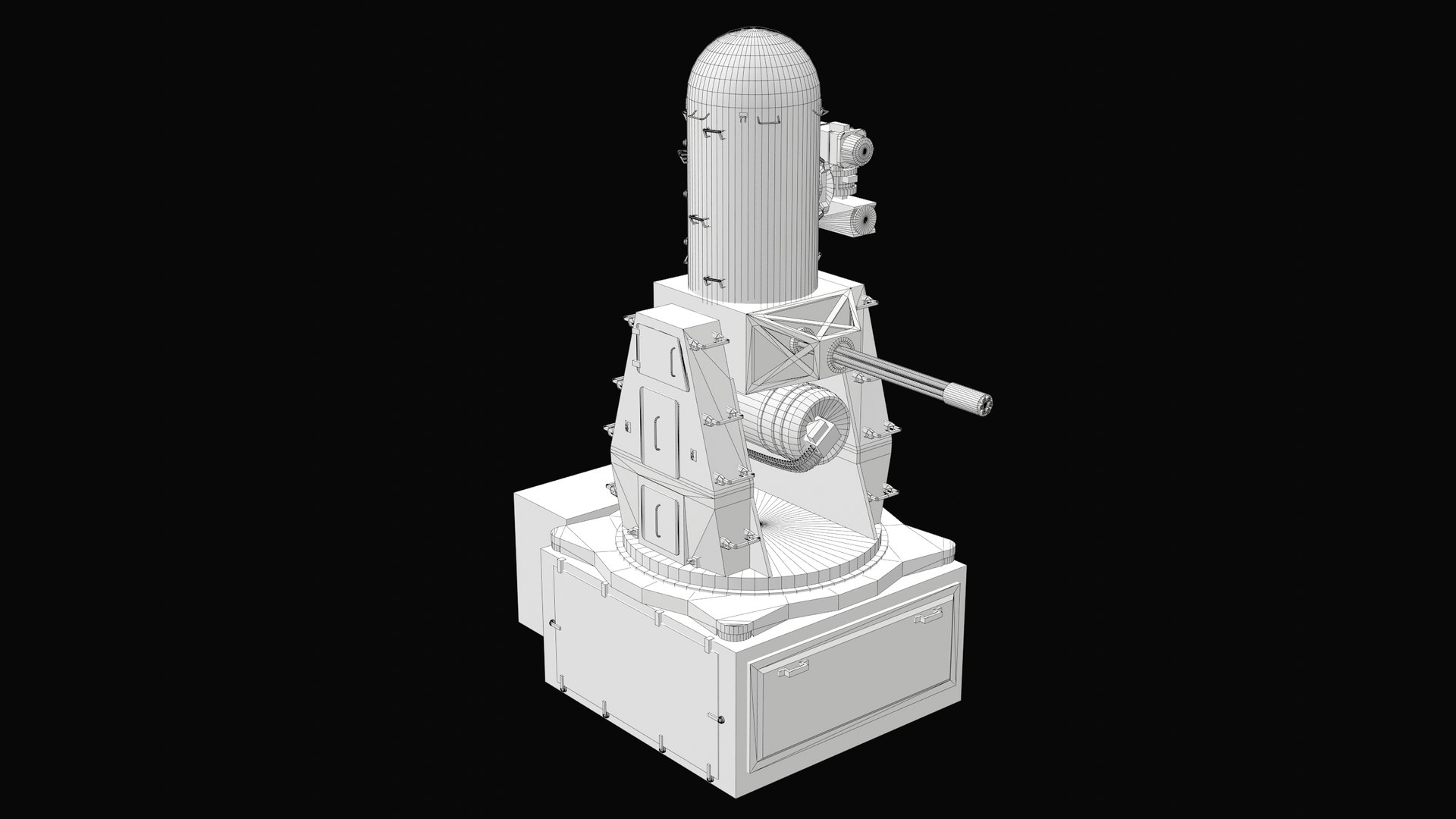 Phalanx CIWS Naval Gun 3D Model - TurboSquid 2287972