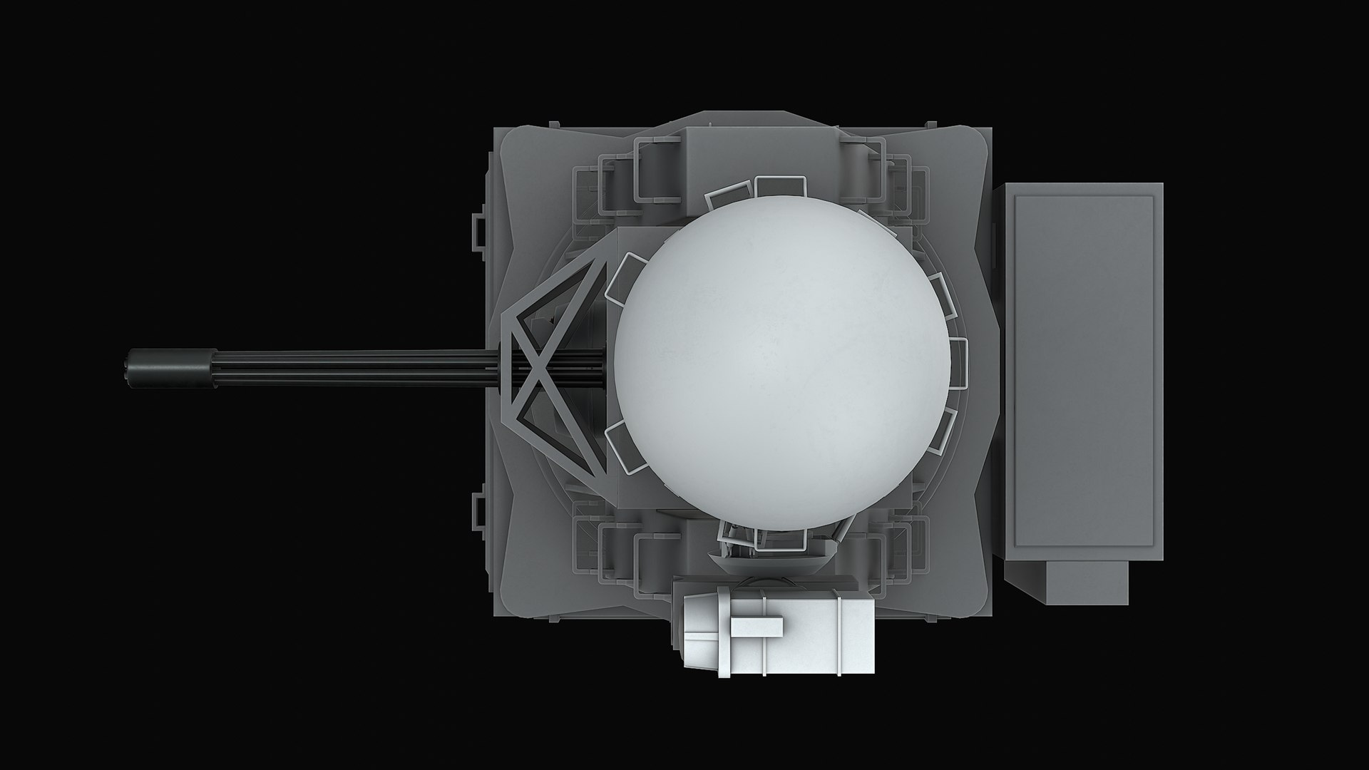 Phalanx CIWS Naval Gun 3D Model - TurboSquid 2287972