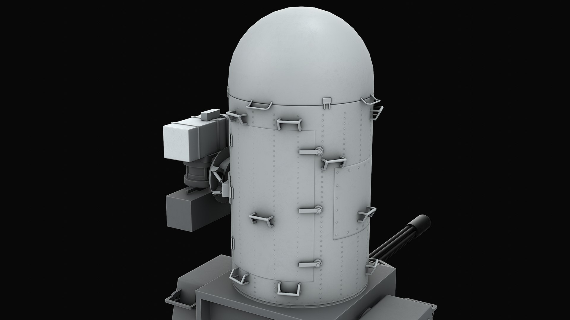 Phalanx CIWS Naval Gun 3D Model - TurboSquid 2287972