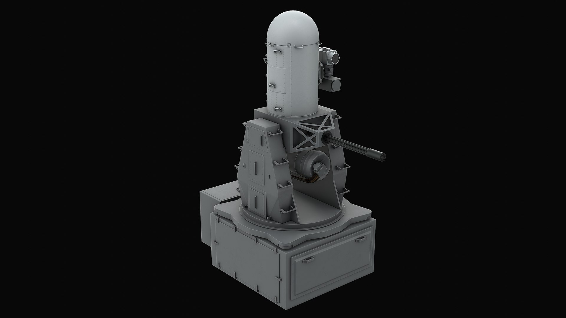 Phalanx CIWS Naval Gun 3D Model - TurboSquid 2287972