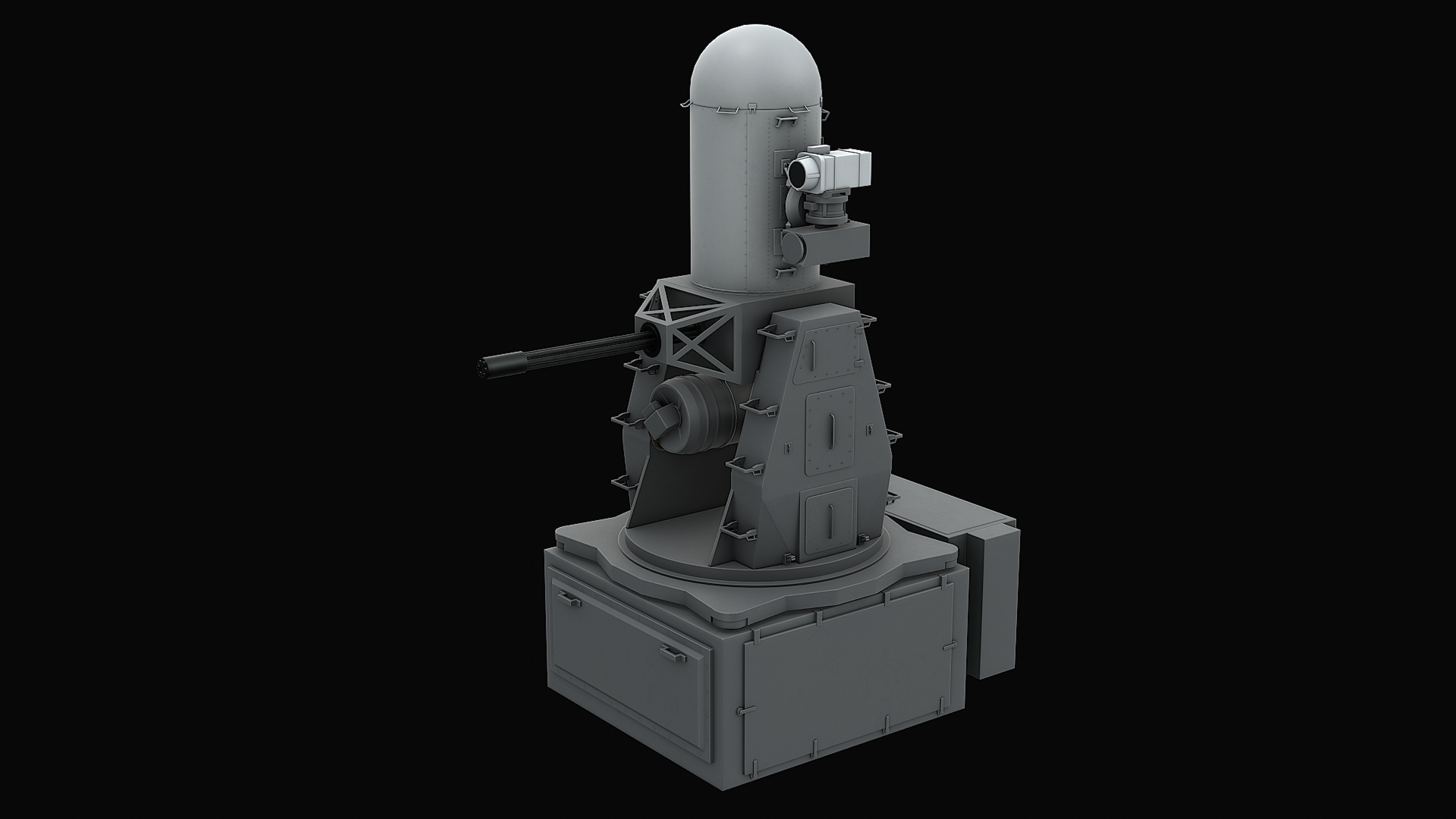 Phalanx CIWS Naval Gun 3D Model - TurboSquid 2287972
