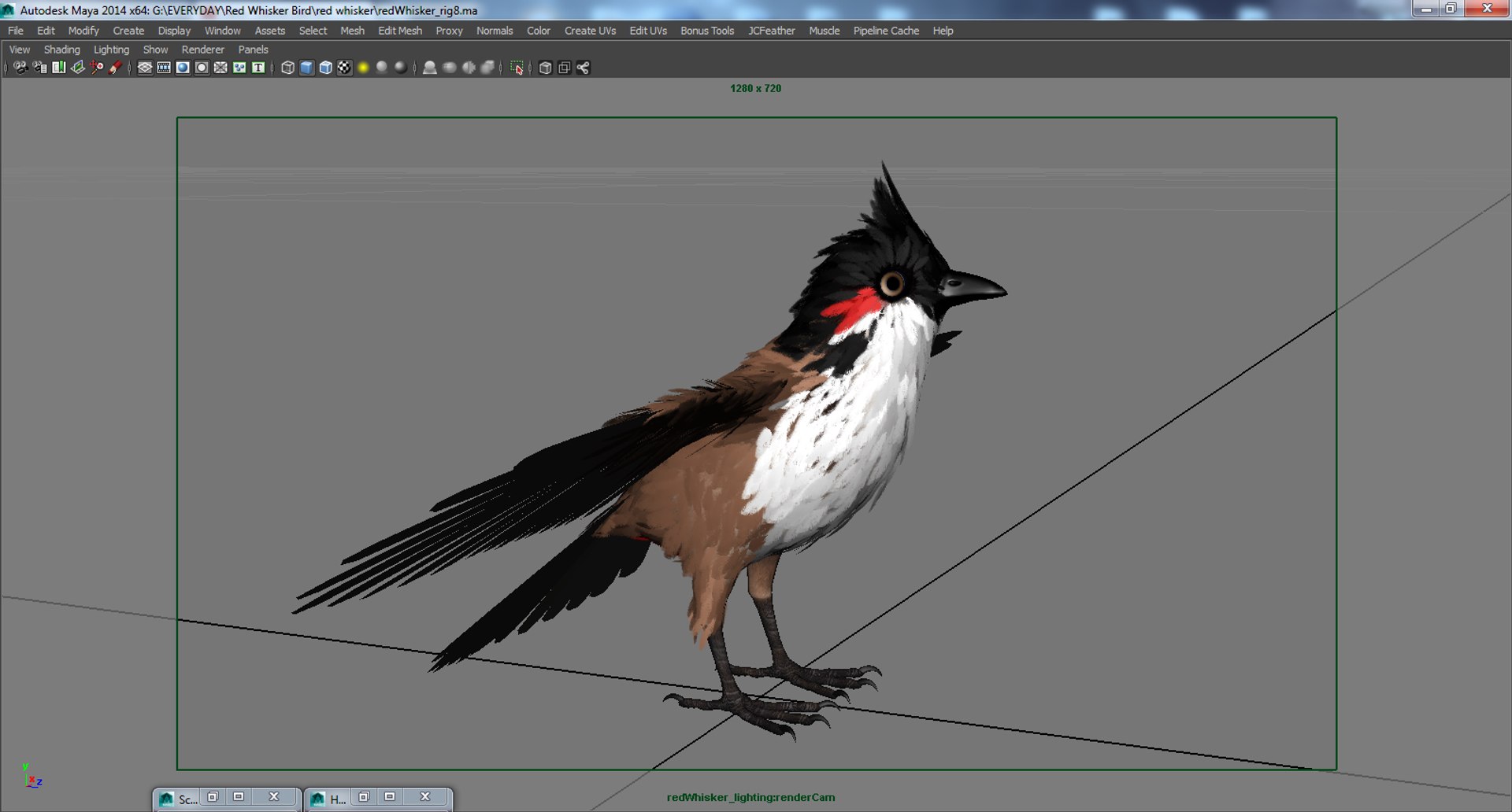 Free Red Whisker Bird Rig 3D Model - TurboSquid 1182098