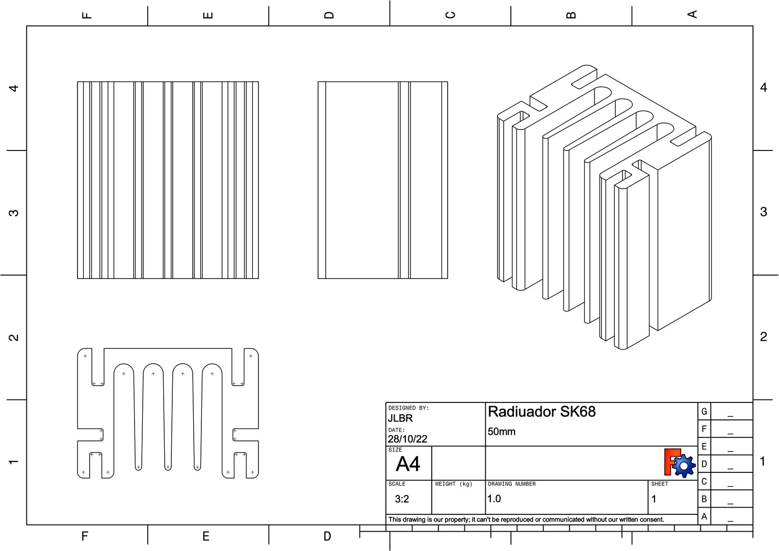 SK68 Heatsink 3D Model - TurboSquid 1981540
