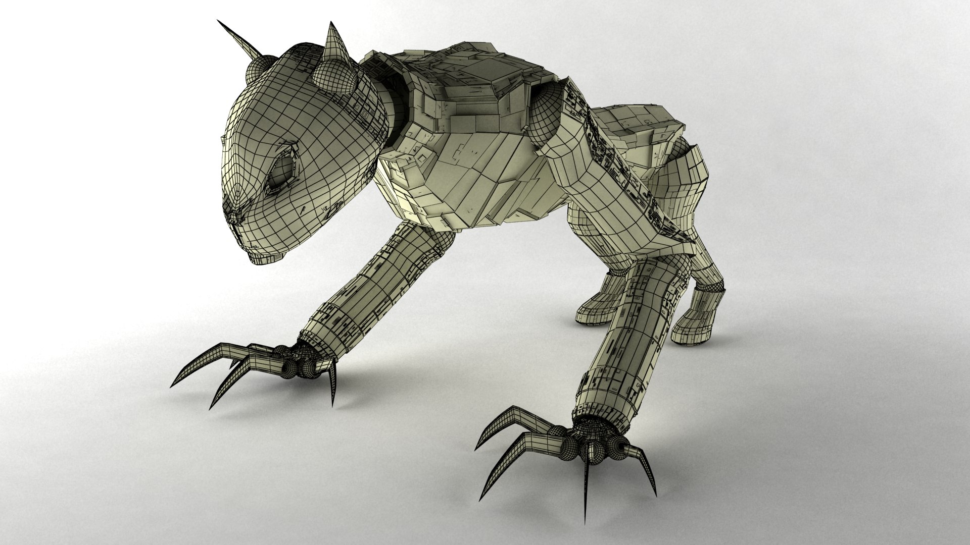robot cat 3d model