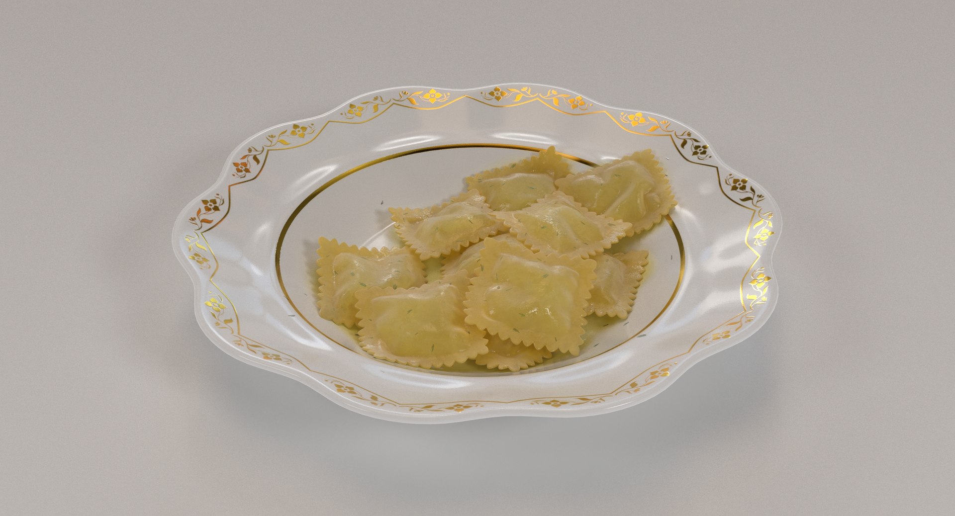 Plate Ravioli 3D Model - TurboSquid 1403760