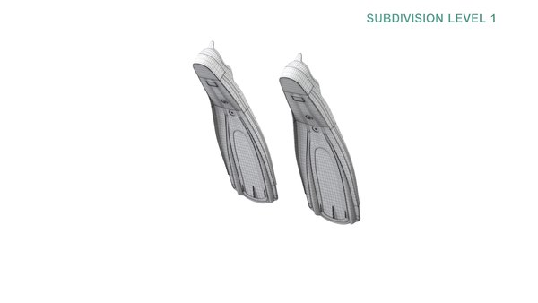 Swim Fins model - TurboSquid 1753535