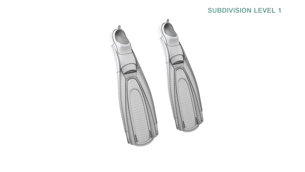Swim Fins model - TurboSquid 1753535