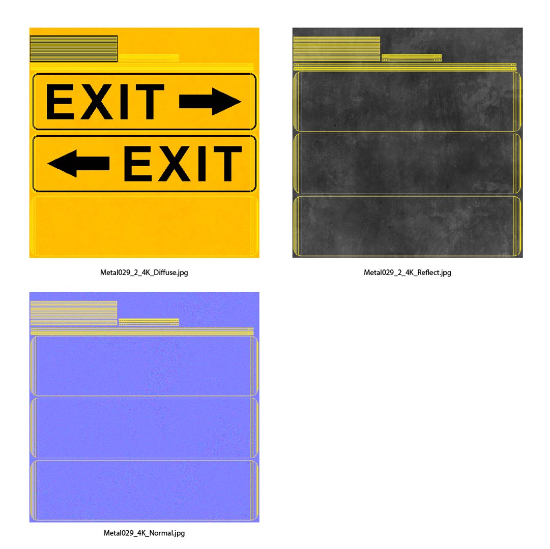 Exit Sign 3D Model - TurboSquid 1581083