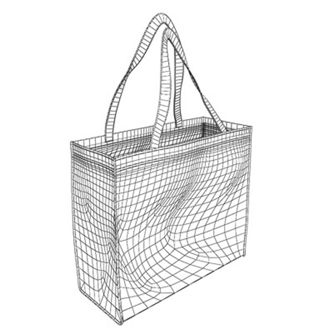 canvas bag 3d model