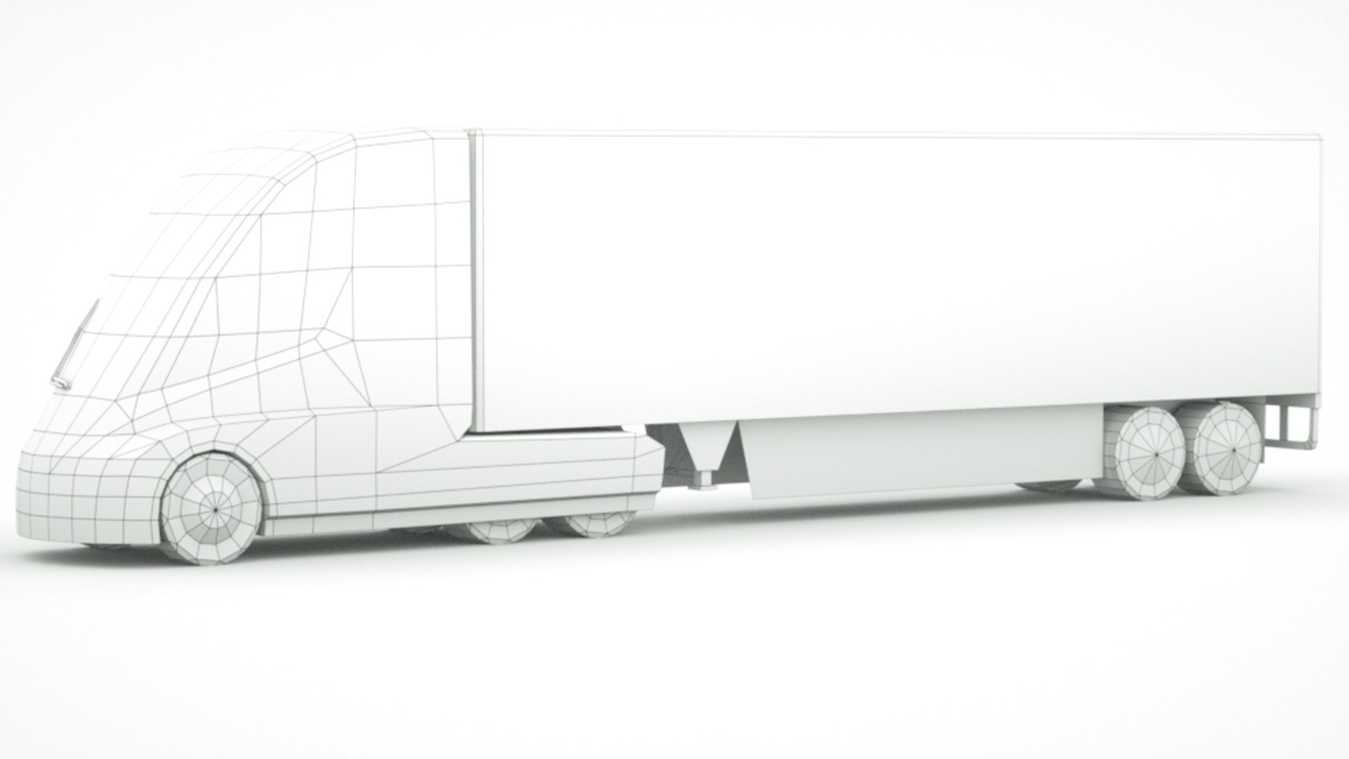 3D Model Tesla Semi Truck - TurboSquid 1288474