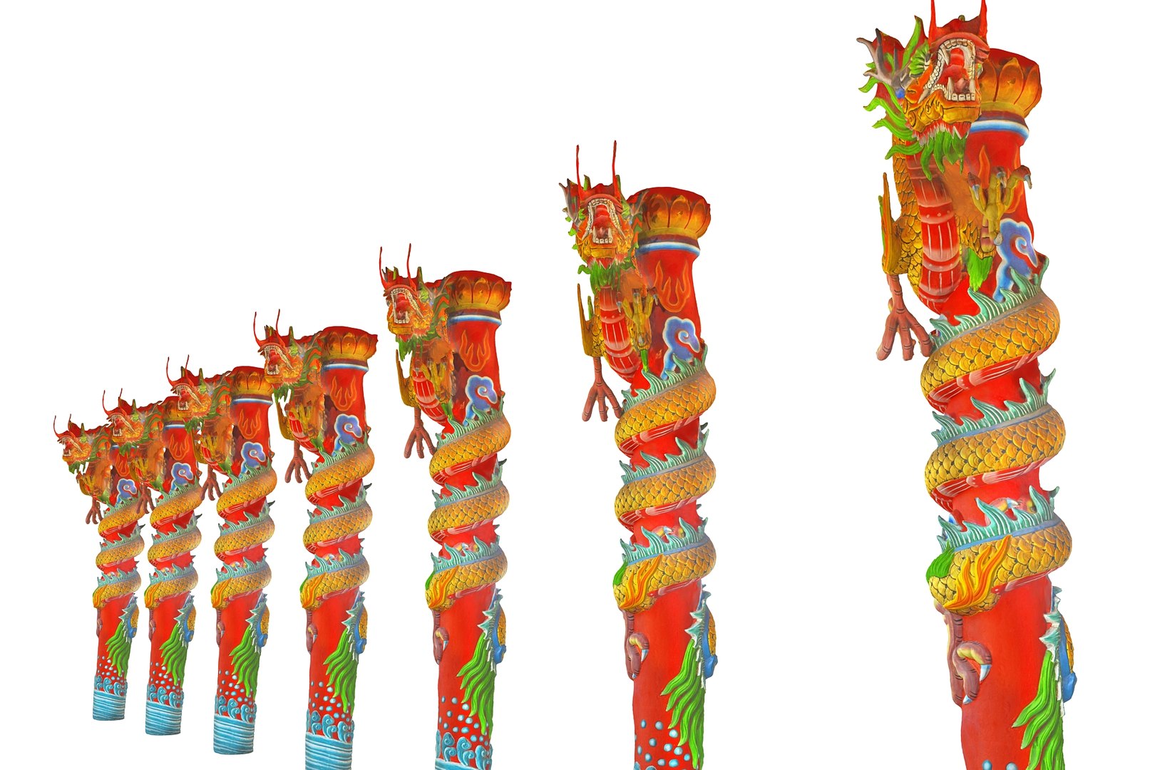 3D column pillar temple dragon - TurboSquid 1462706